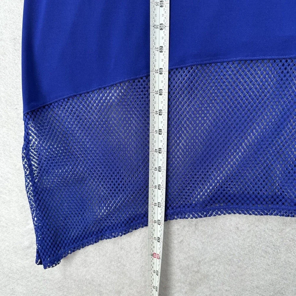 Chico's | Dresses | Easy Wear Chicos Dress Large Royal Blue Slinky Long ...